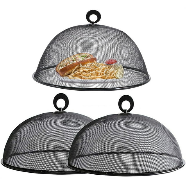 Metal Mesh Food Cover,Bexikou 11 Inch Round Picnic Outdoor Metal Mesh ...