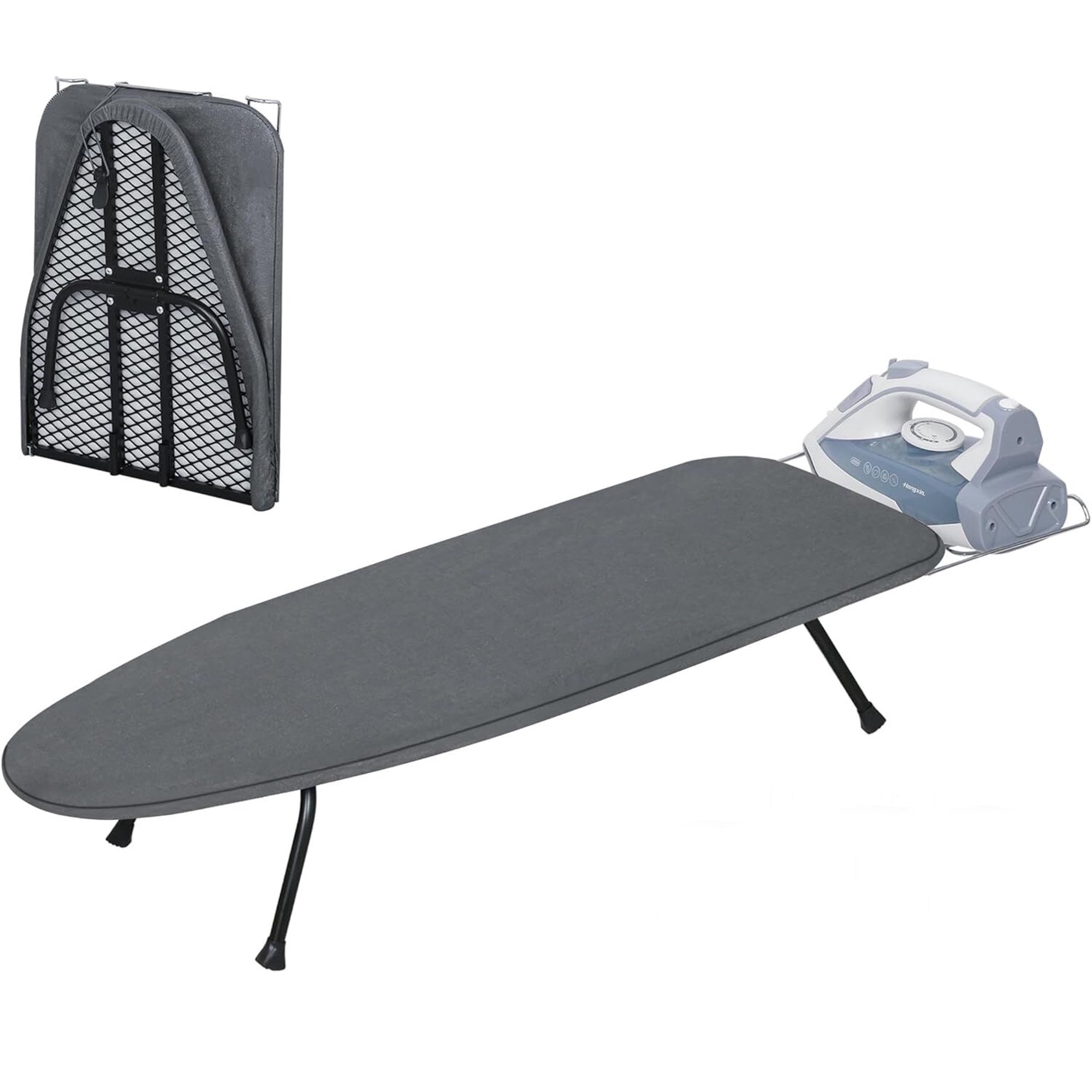 Metal Mesh Panel Tabletop Ironing Board | Foldable Iron Board | Heavy Duty Small Iron Board with ...
