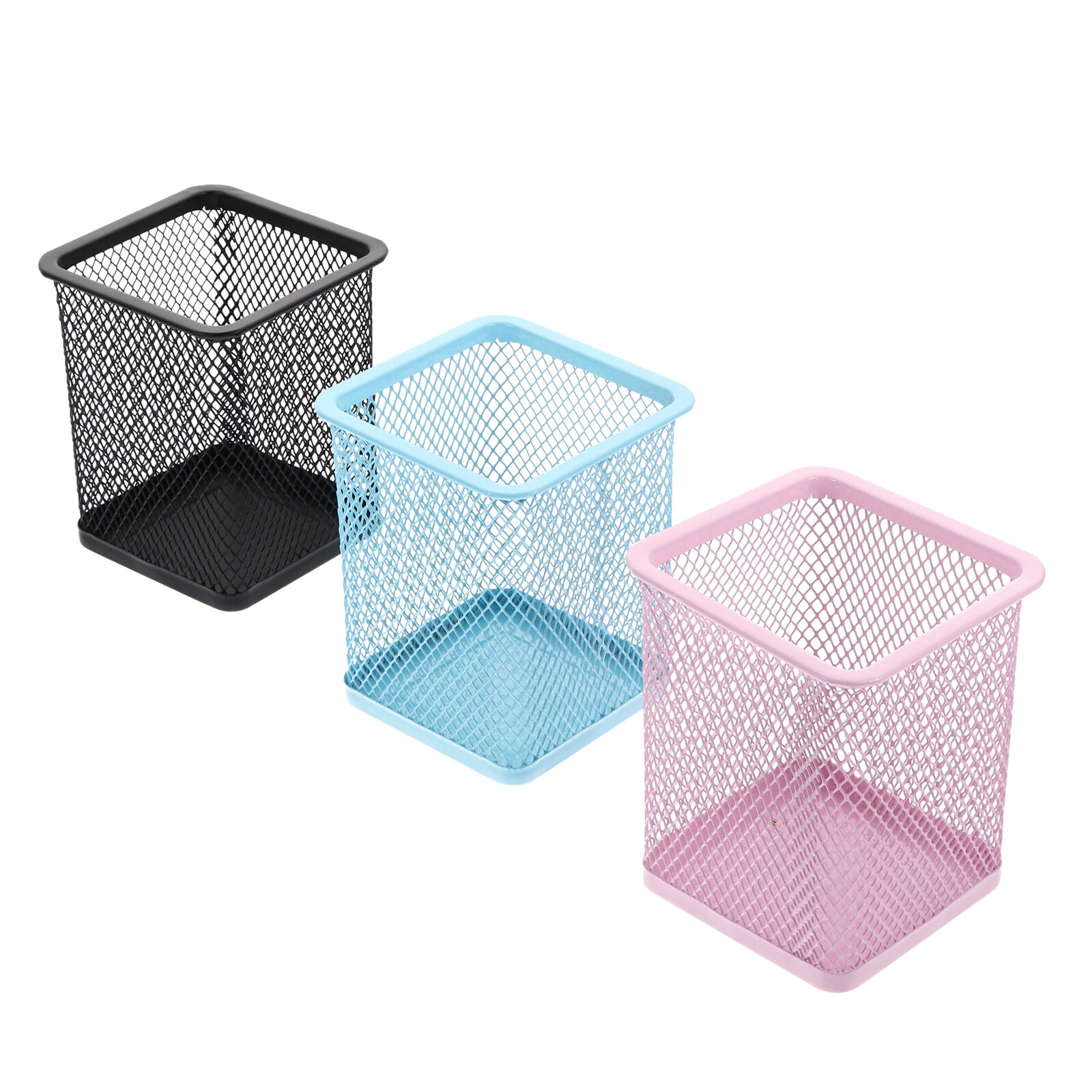 Metal Mesh Pen Holder 3 Pcs Gel Container Pencil Lead Pencils Cup for ...