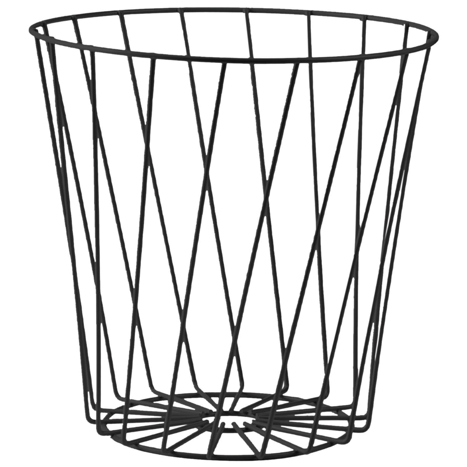 Metal Mesh Round Trash Can Small Space Waste Basket for Bathroom ...