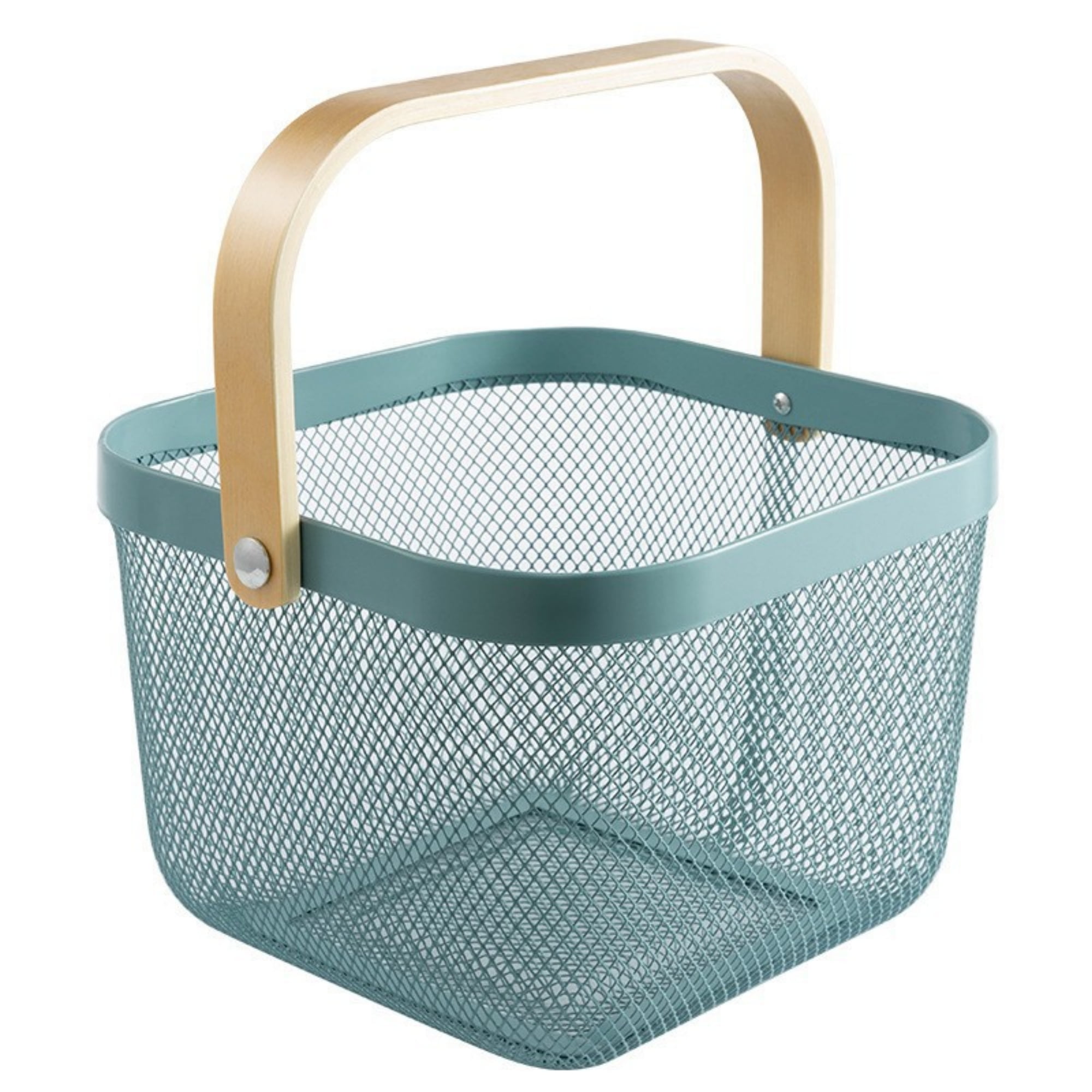 Metal Mesh Steel Basket Vegetables Organizer Square Wire Basket with ...