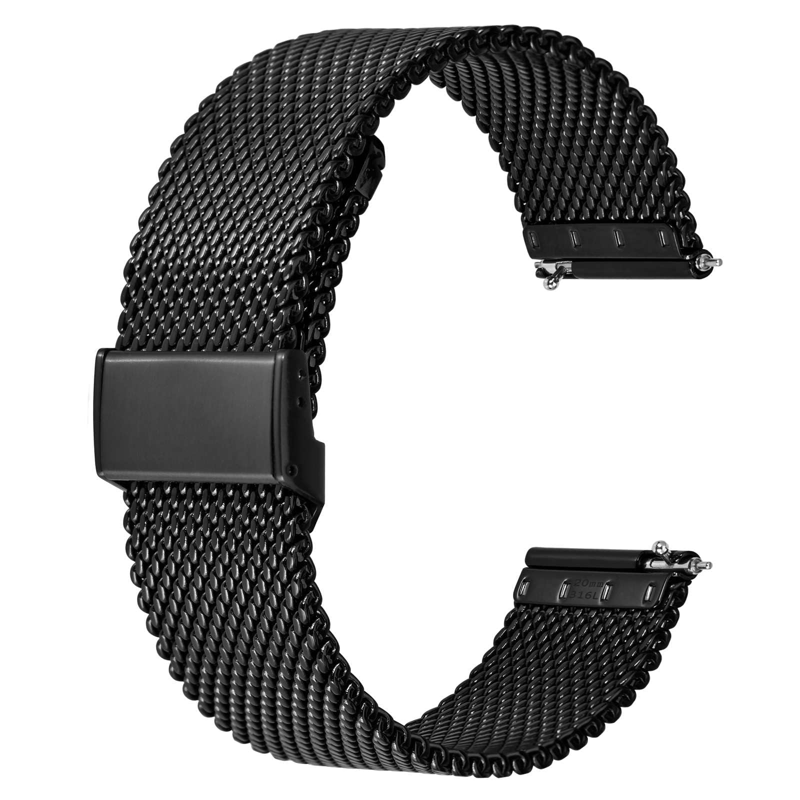 Metal Mesh Watch Band for Women and Men,Stainless Steel Woven Watch ...