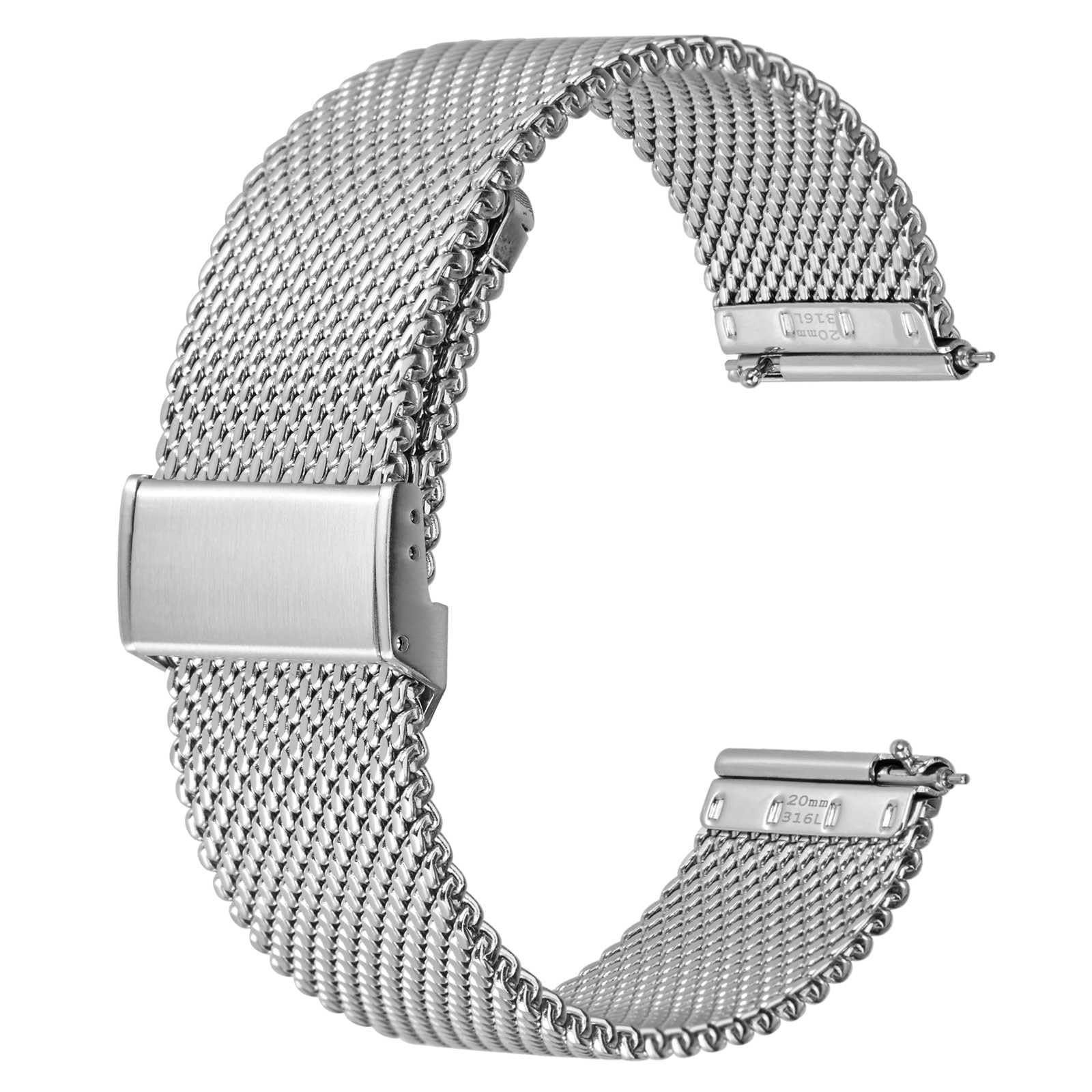 Metal Mesh Watch Band for Women and Men,Stainless Steel Woven Watch ...