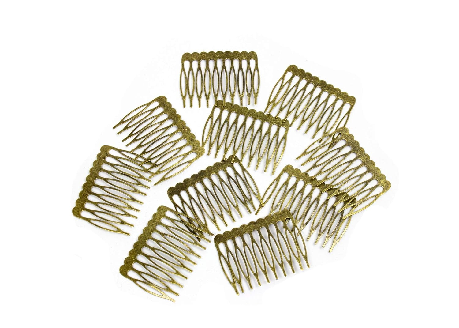 Metal Millinery or Hair Comb 1 3/4" Wide - 10 Pieces - Bronze - Walmart.com
