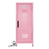 Metal Mini Locker with Lock and Key - Light Pink - Walmart.com