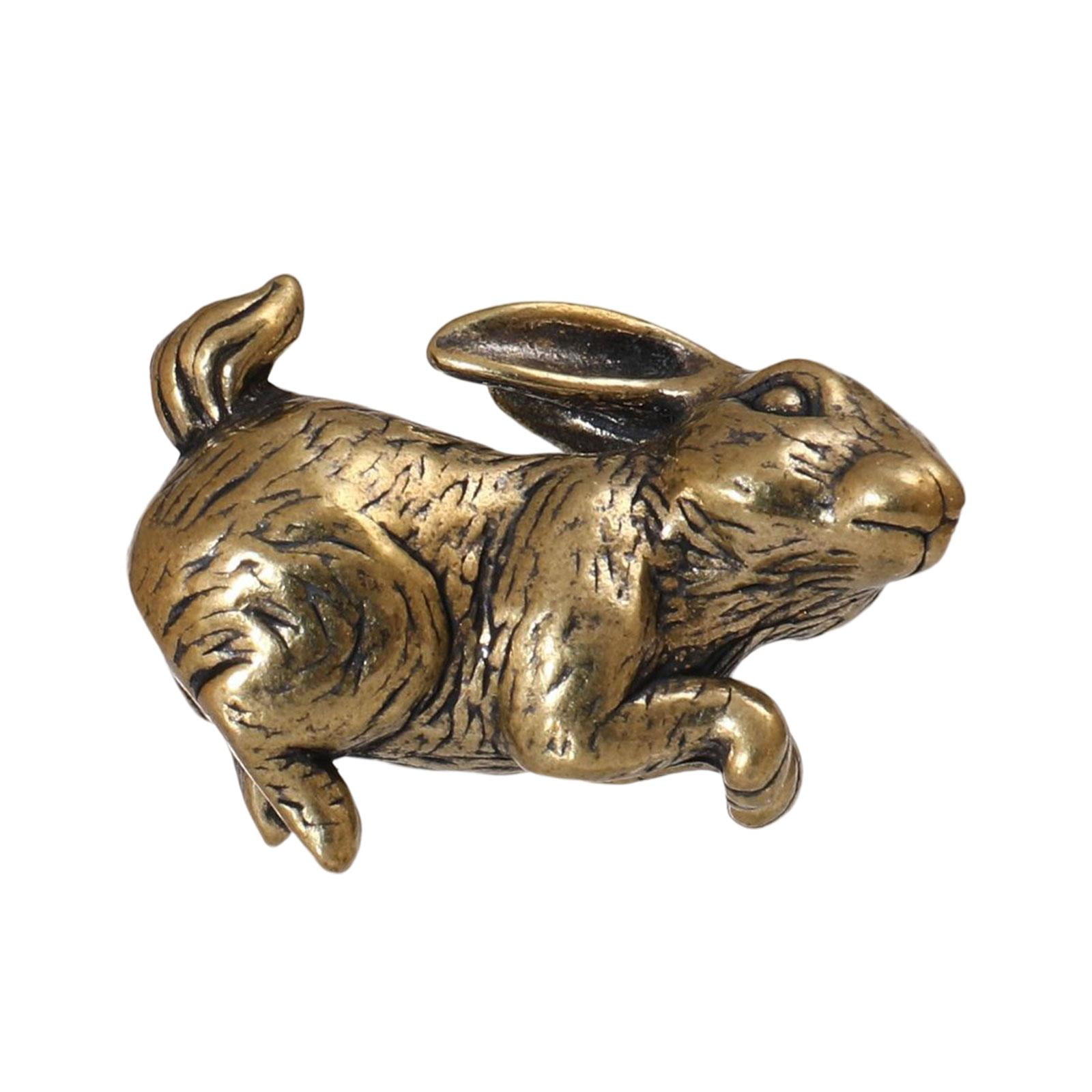 Metal Mini Rabbit Statue Rabbit Figurines Collection Art Sculpture ...