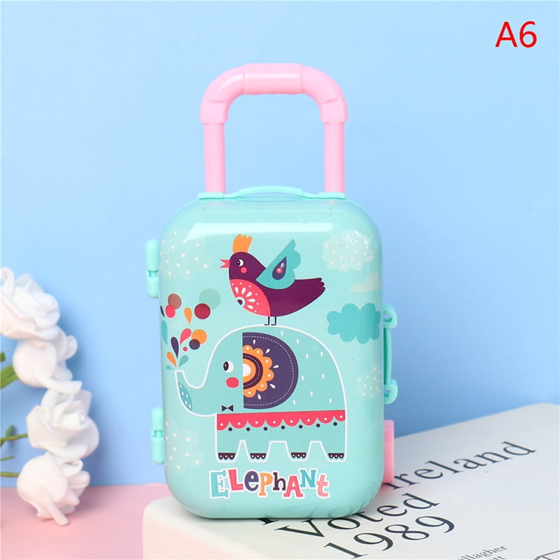 Metal Mini Suitcase for Dolls Miniature Toys Trunk Dollhouse Decor ...