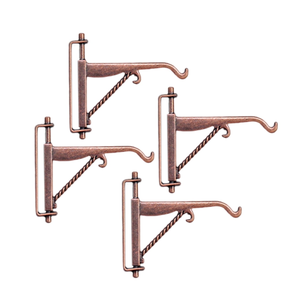 Metal Miniature Plant Hooks Set Of 4 For Decor Realistic Wall Hangers ...