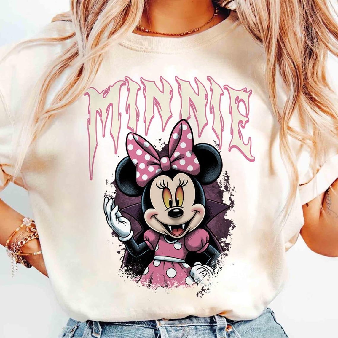 Metal Minnie Skeleton Vampire T-Shirt, Mickey Not So Scary Tee ...