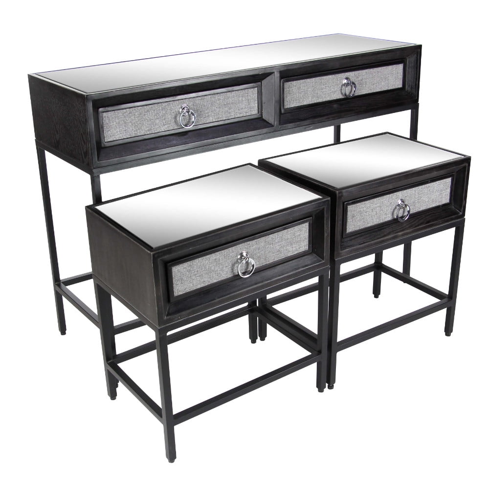 Metal Mirror Console Table, Set Of 3 - Walmart.com
