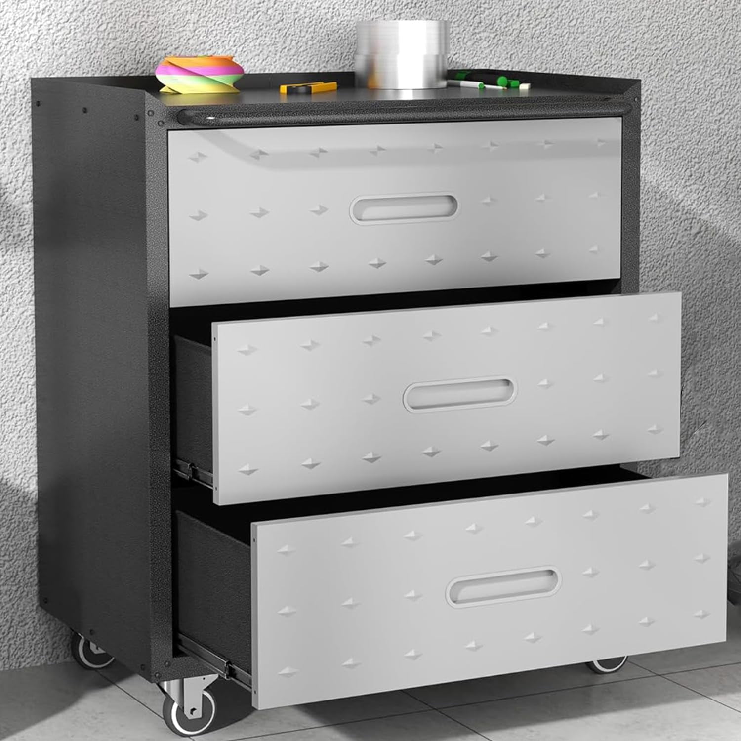 Metal Mobile Tool Storage Cabinet with Wheels,Heavy Duty Rolling Tool ...