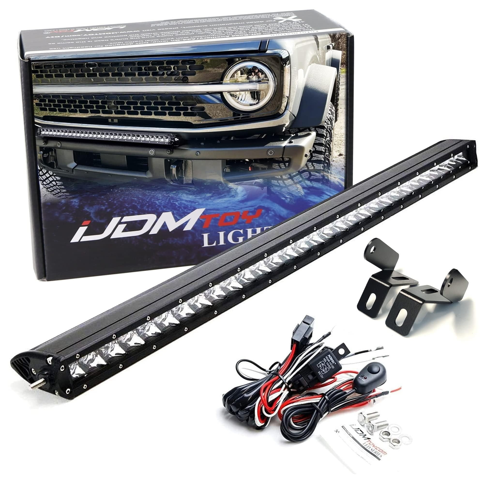 Metal Modular Bumper Mount 30-Inch LED Light Bar Kit For 2021+ Ford ...