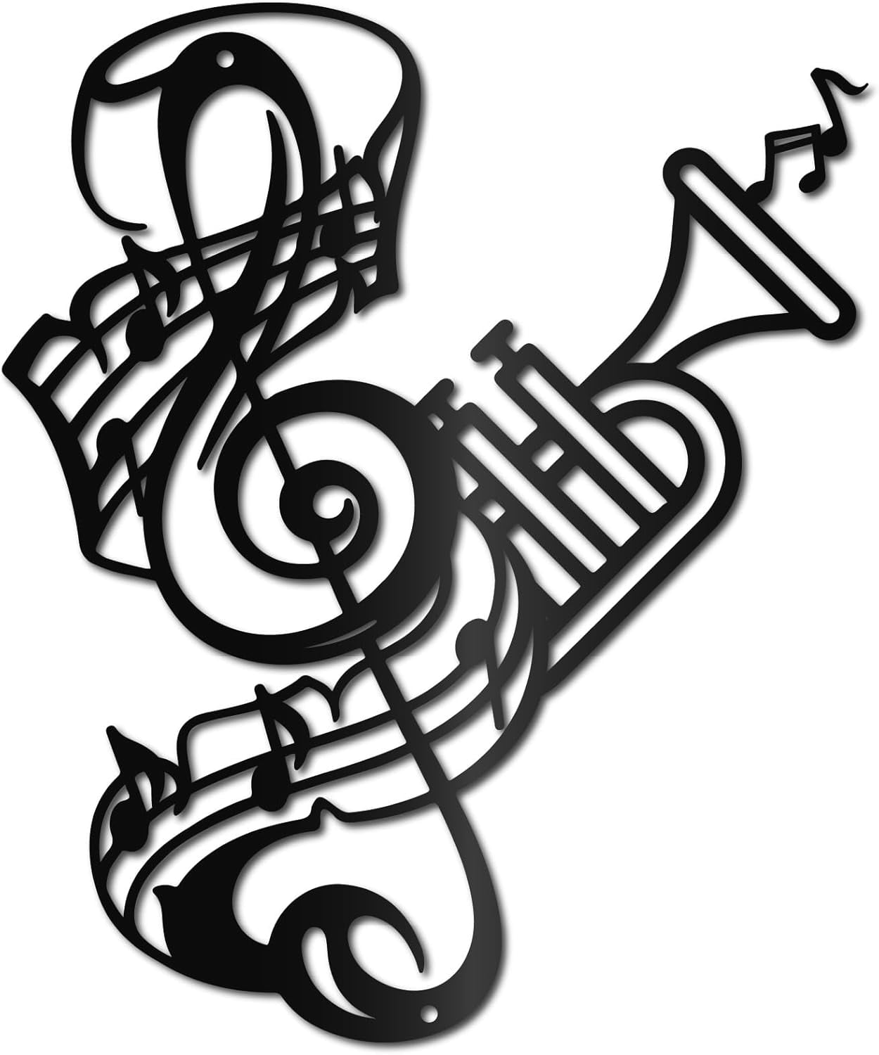 Metal Musical Wall Decor Musical Note Wall Art Music Sculpture Wall ...