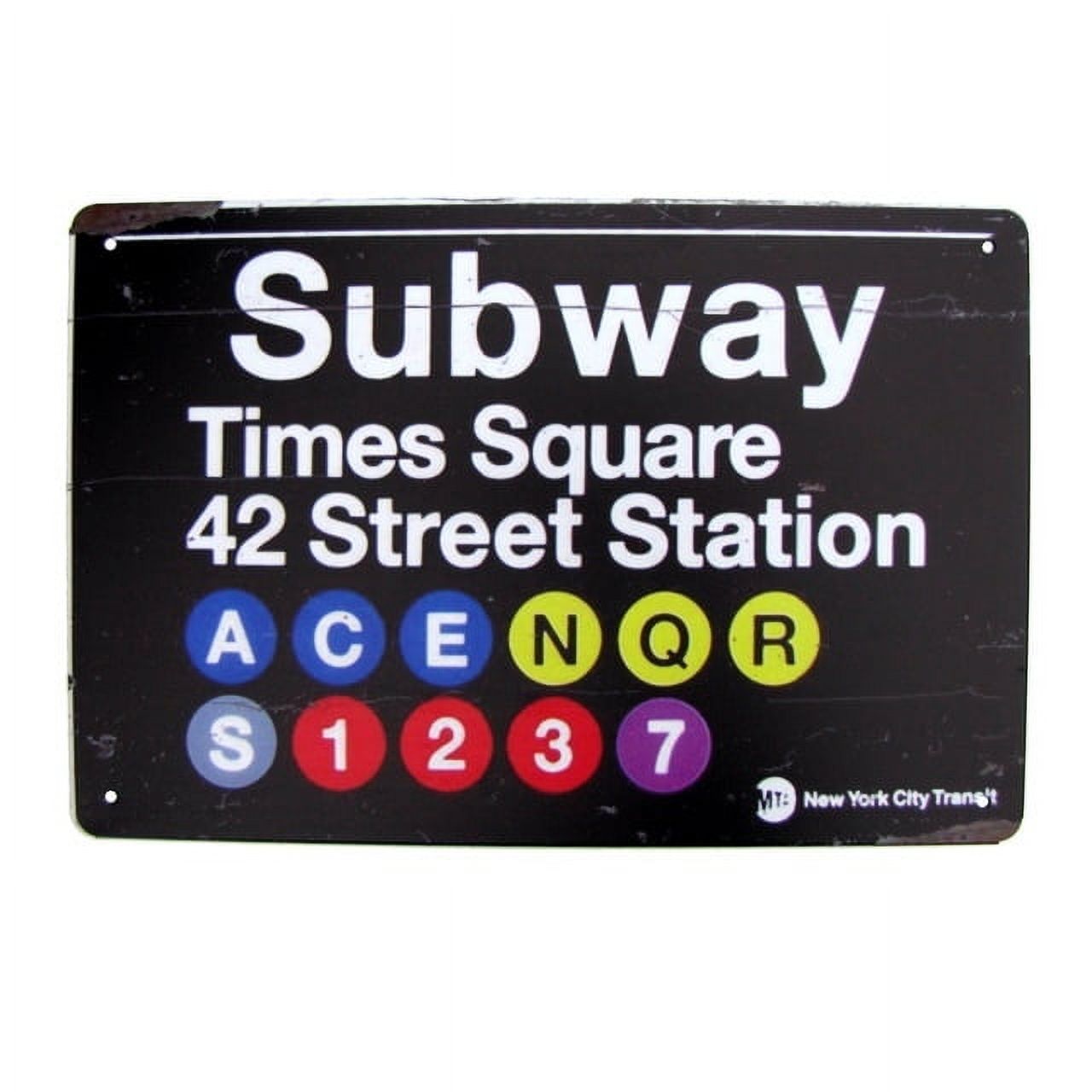 Metal NYC Times Square Subway Station Metal Tin Sign New York City ...