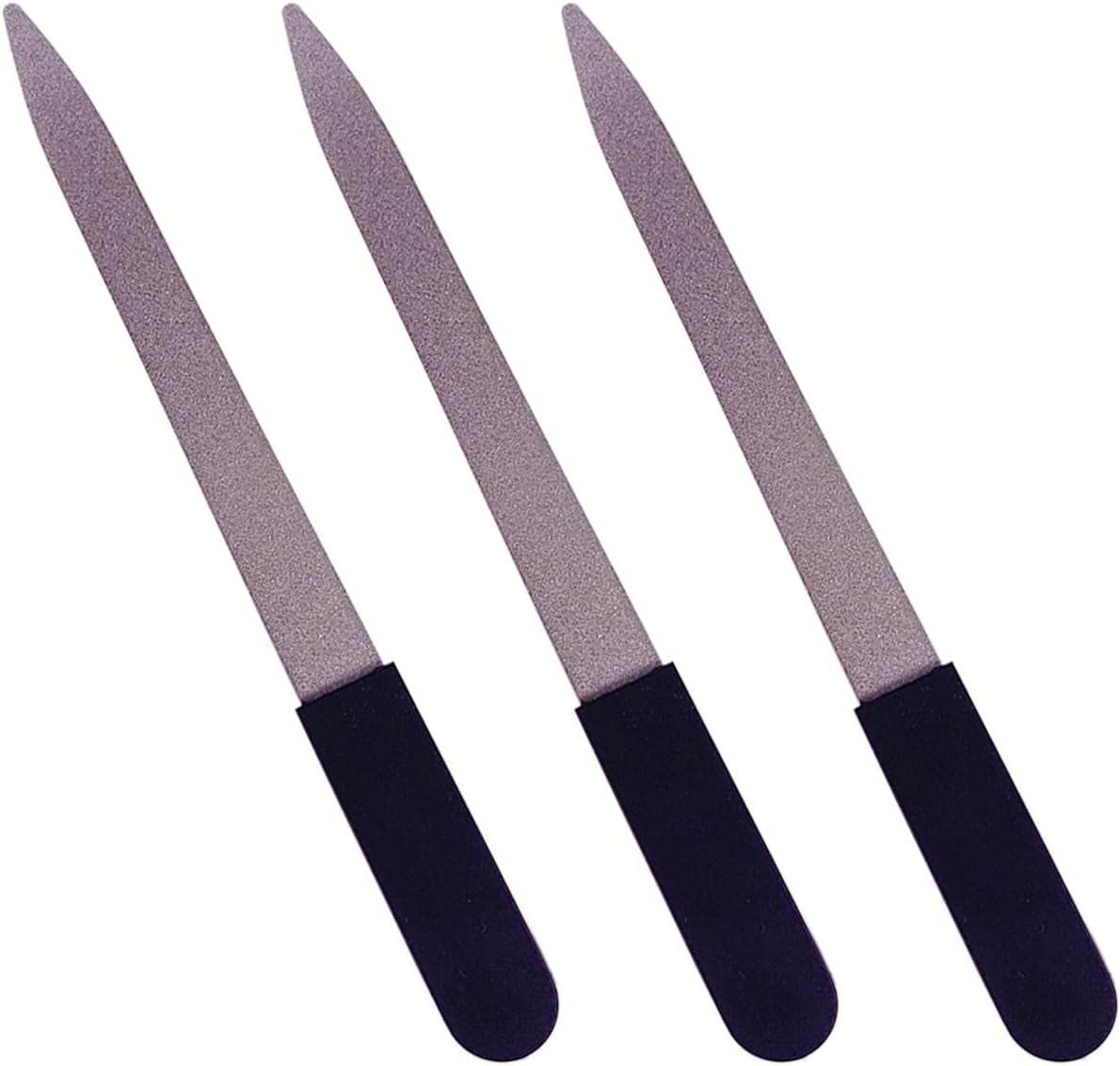 Metal Nail File (3 Pack), Heavy Duty Nail Files for Natural Nails ...