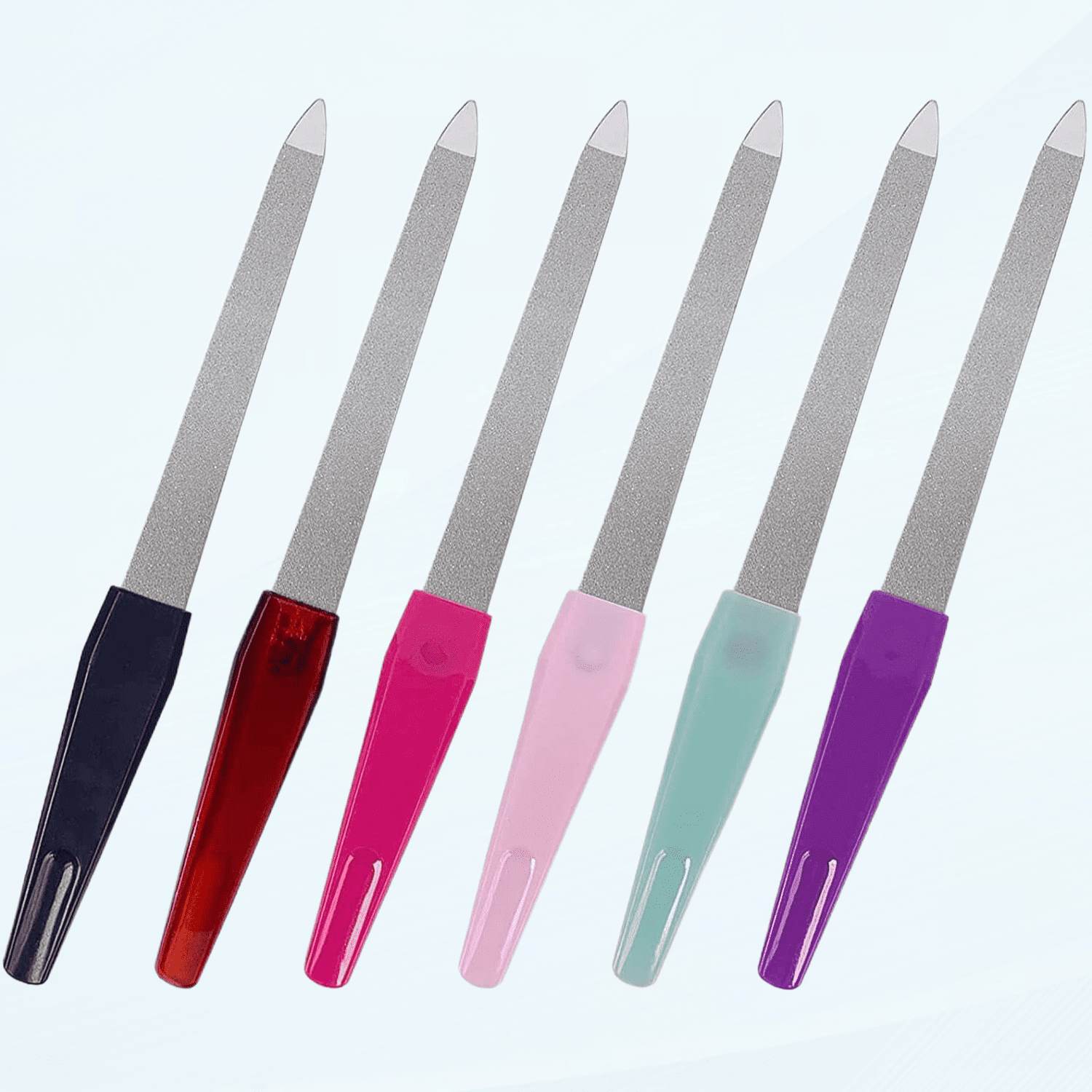 Metal Nail File (6 Pcs), Nail Files for Natural Nails Made of Stainless ...
