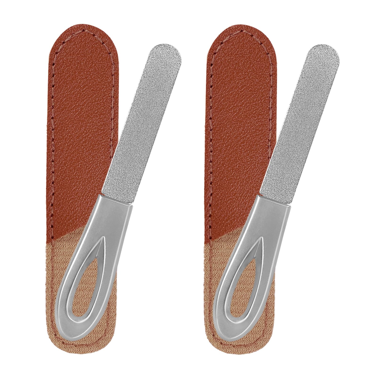 Metal Nail File with Case, 2 Pack Nail for Natural Nails, Fingernail ...