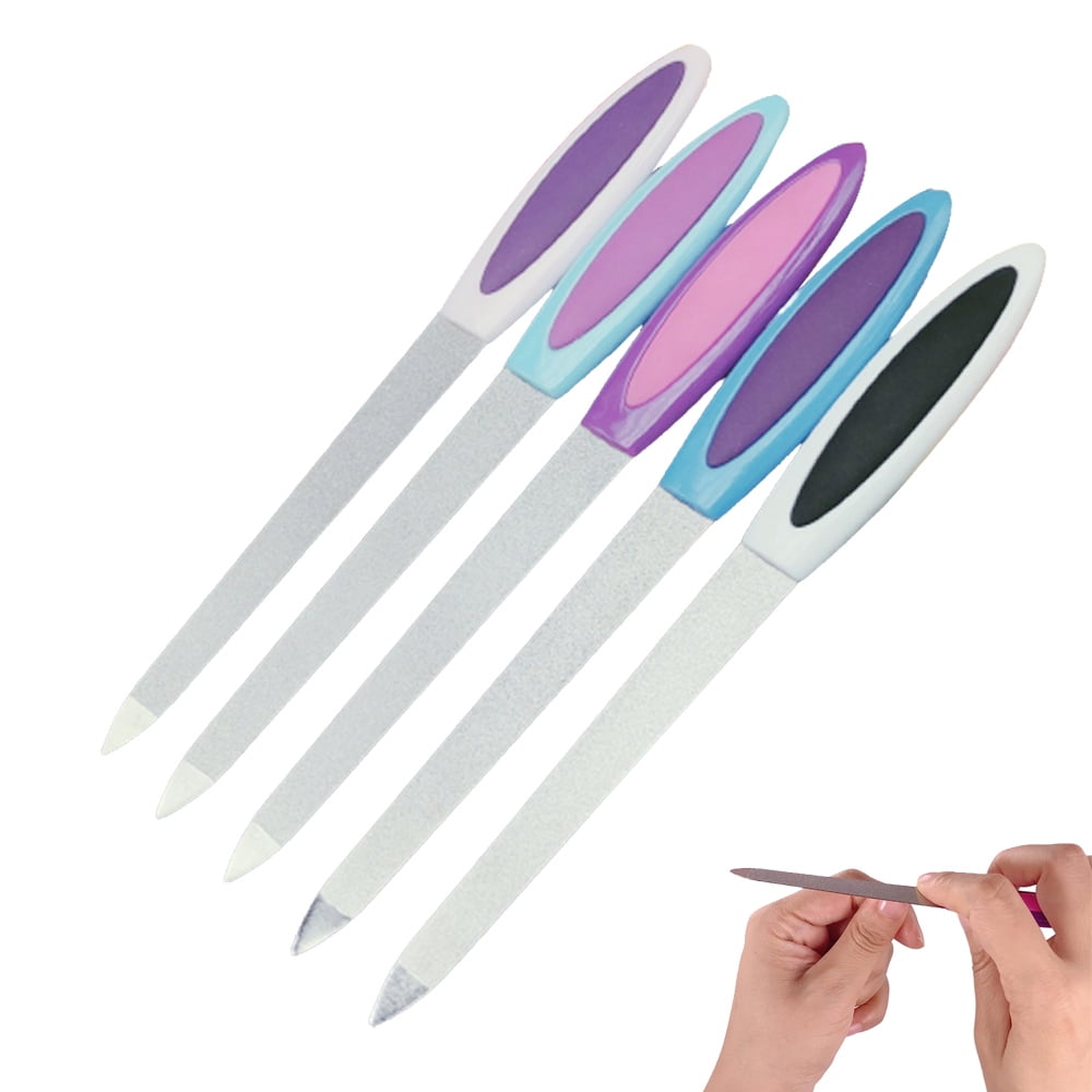 Metal Nail File, Fingernail Files For Natural Nails, Pointed Tip Nail ...