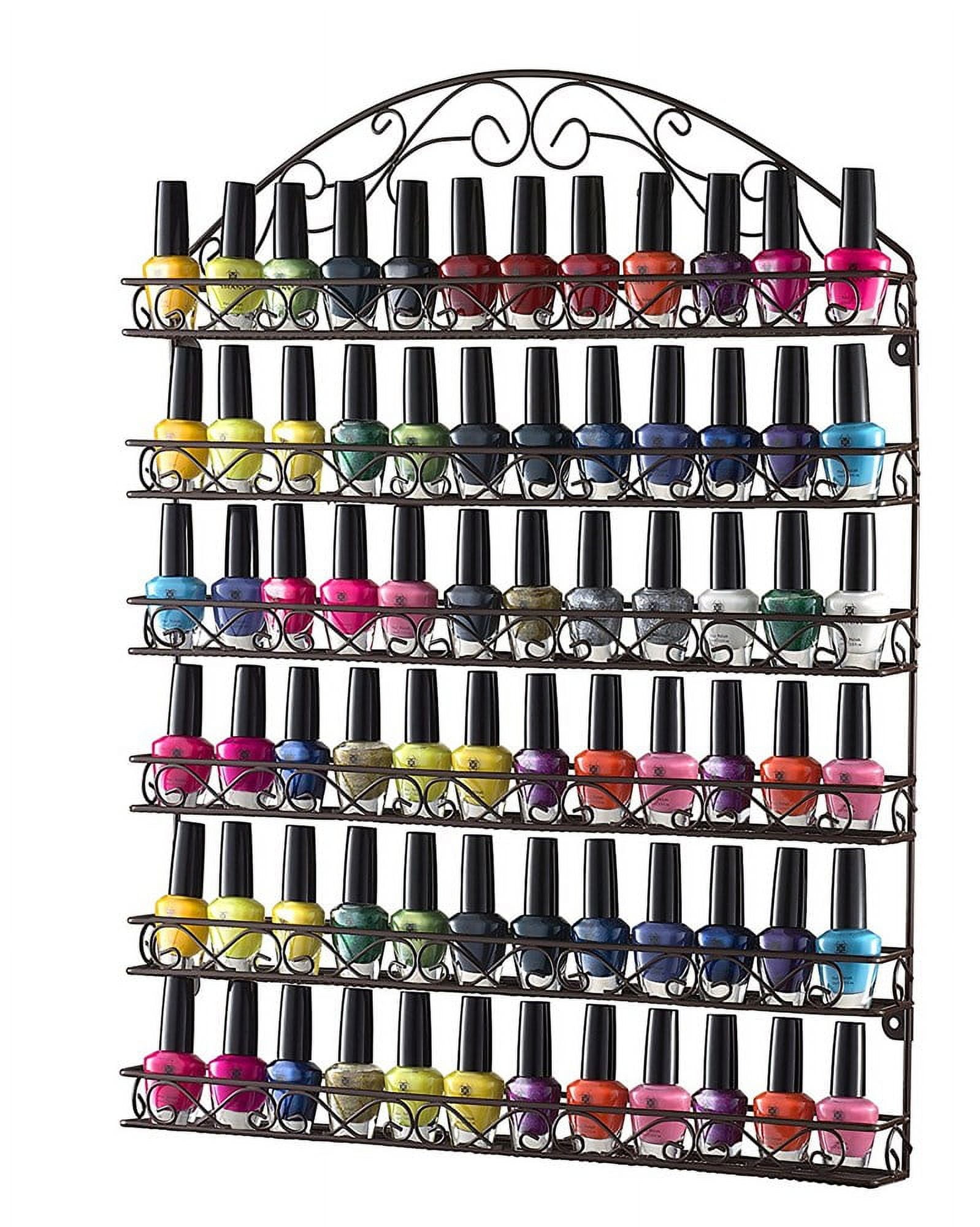 Housewares Goods Metal Nail Polish Holder Shelf Organizer, Holds 102 ...