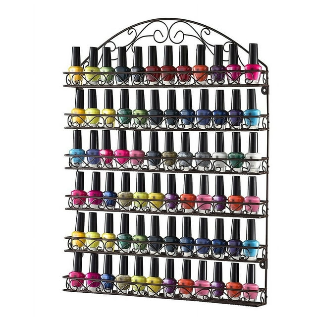 Housewares Goods Metal Nail Polish Holder Shelf Organizer, Holds 102 ...