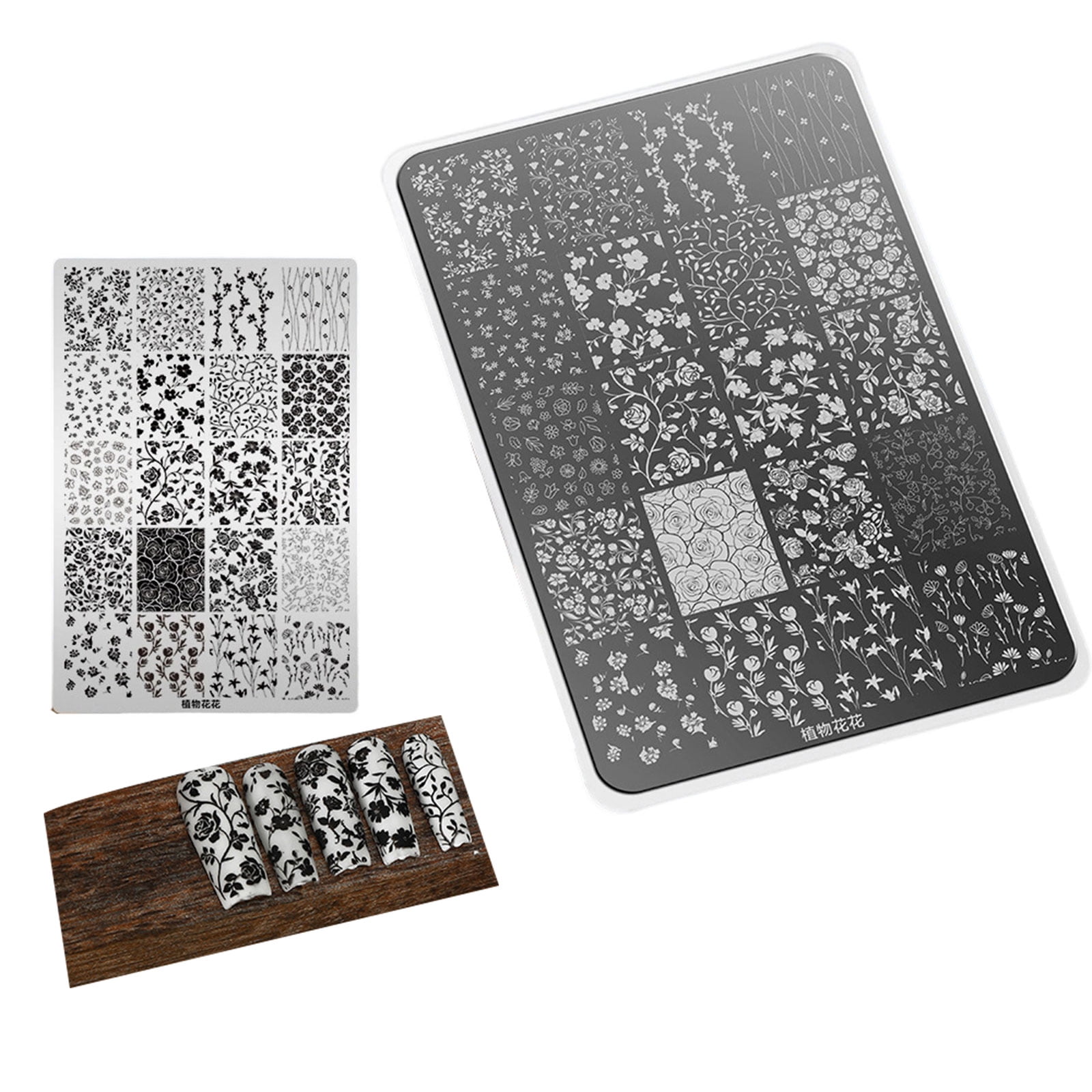 Metal Nails Stamp Plates Highly Precisions Carving For Gel Polish And ...