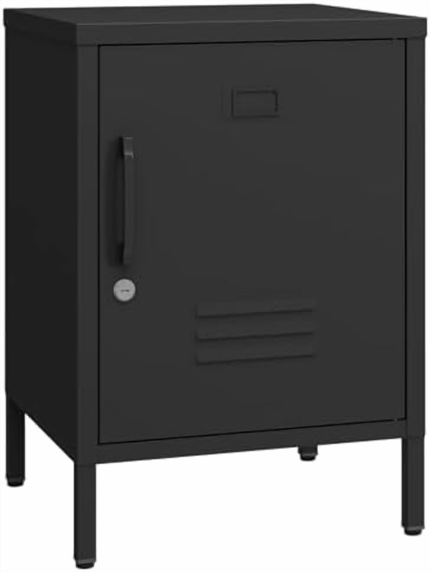 Metal Nightstand Modern End Side Table Steel Bedside Storage Cabinet ...