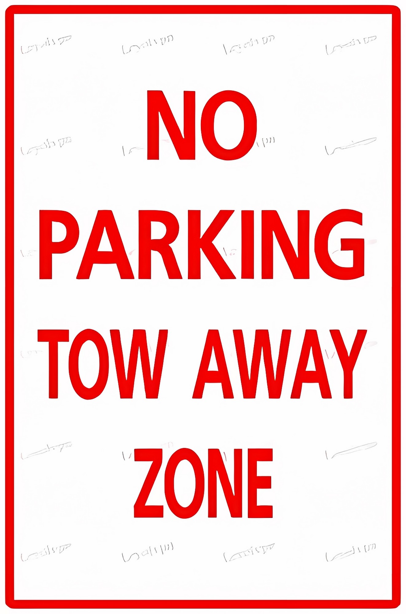 Metal No Parking Tow Away Zone Sign - 8"x12", UV/Waterproof/Fade ...