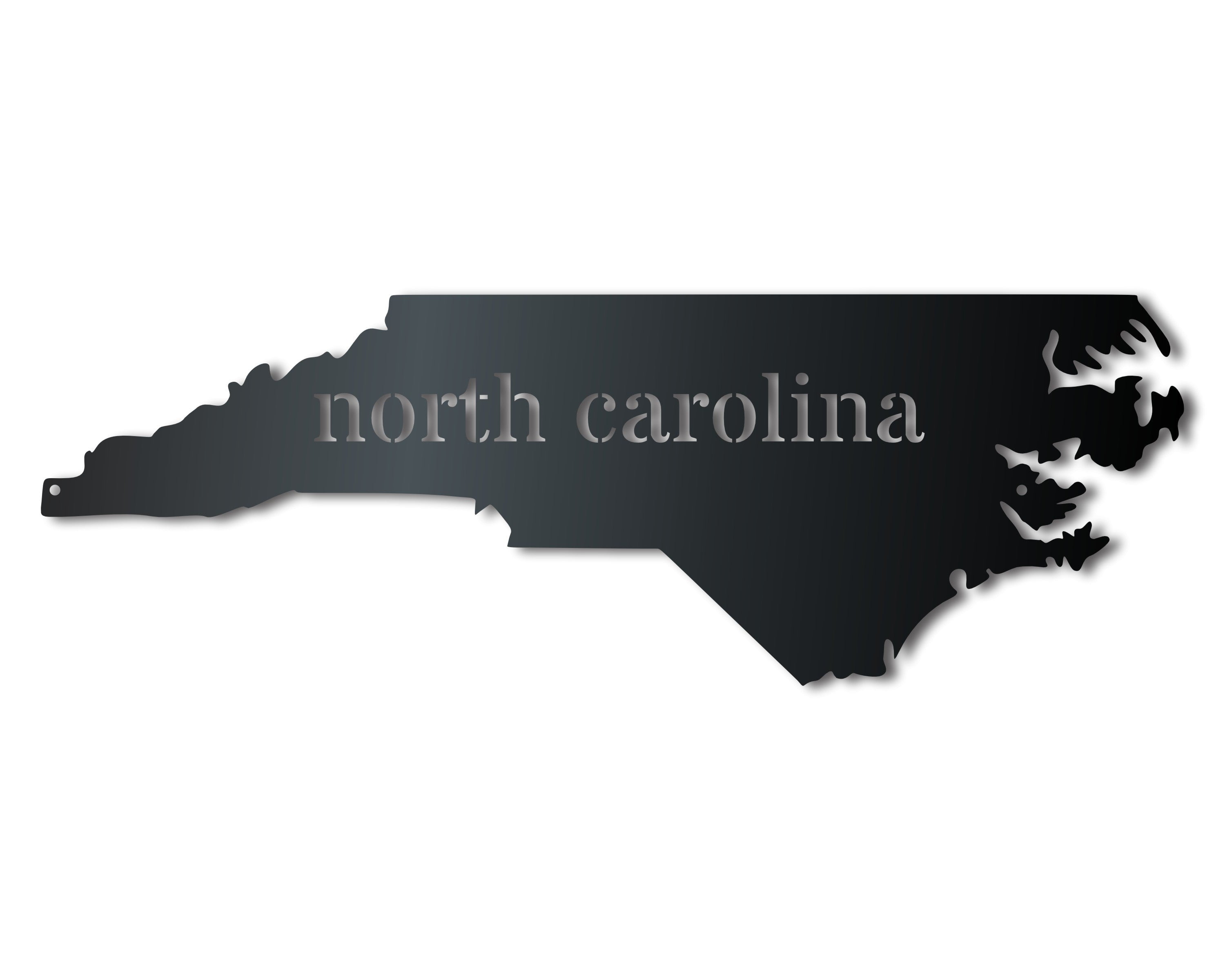 Metal North Carolina Wall Art - Custom Metal US State Sign - 14 Color ...