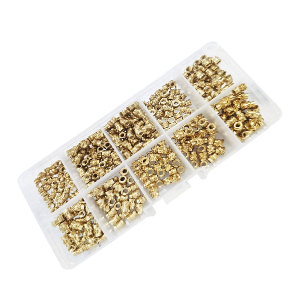 Metal Nut set Brass Threaded Insert Nut set Essential Fasteners Nut set ...