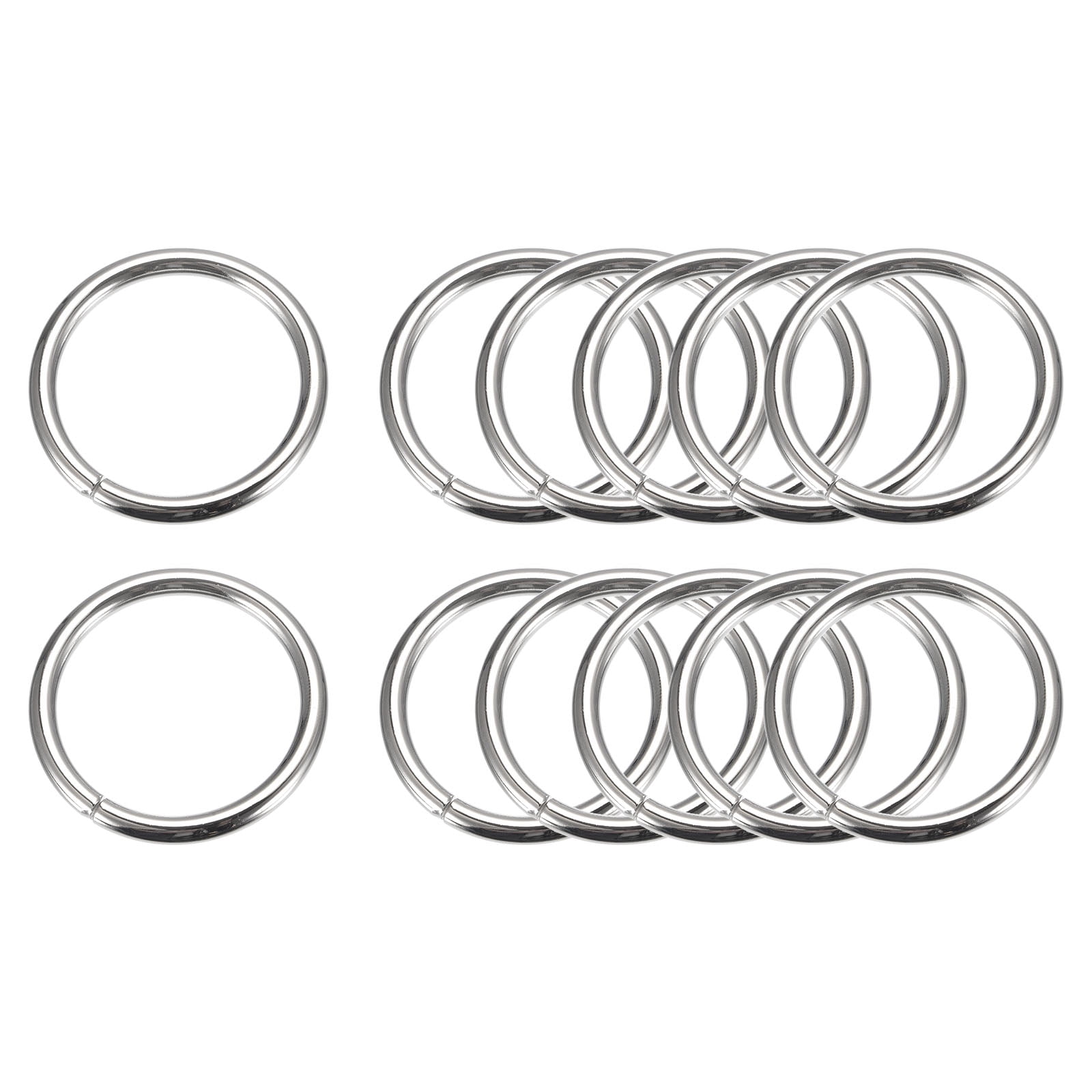 Metal O Rings, 12 Pack 38mm(1.5") ID 3.8mm Thick Non-Welded O-Rings ...
