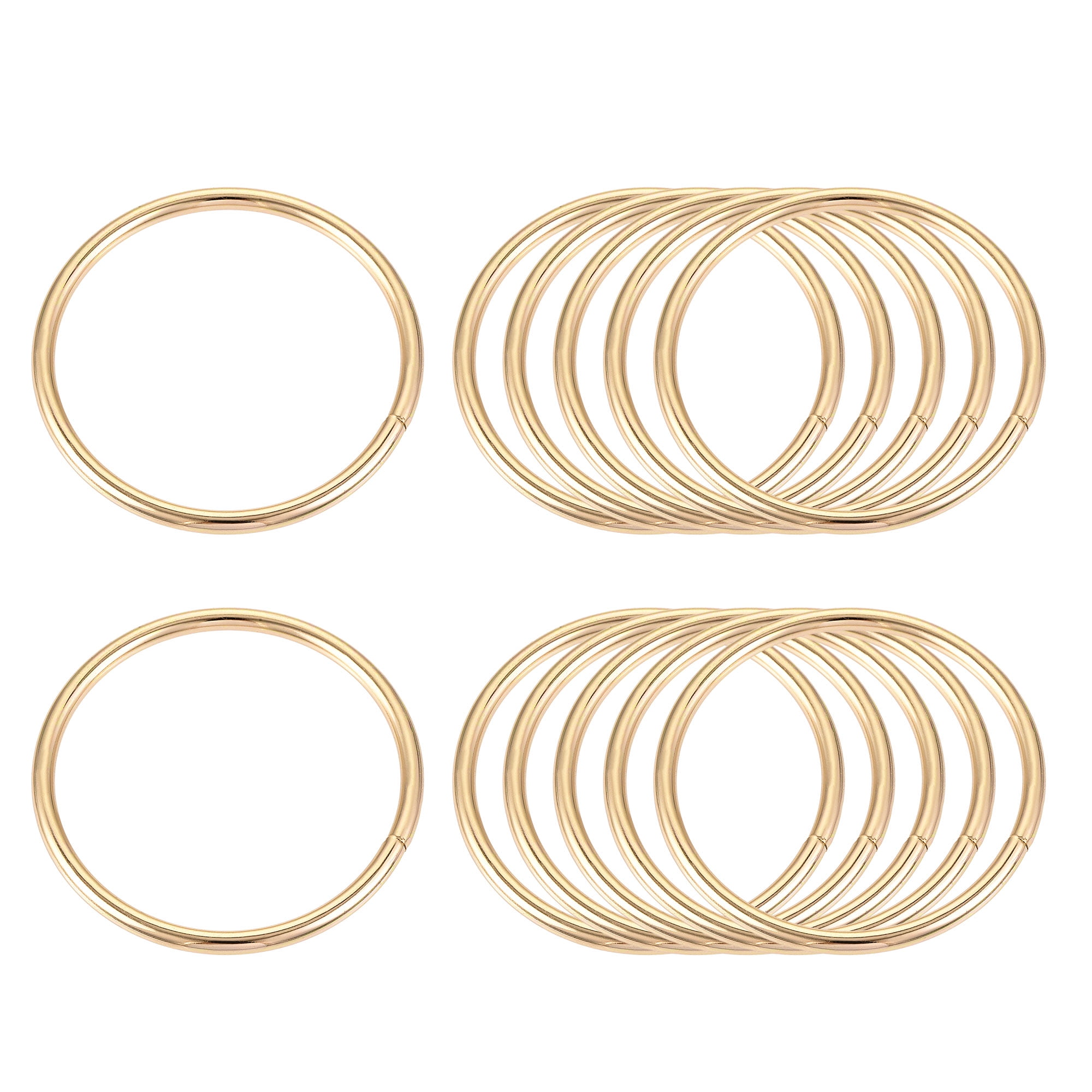 Metal O Rings, 12 Pack 50mm(1.97") ID 3.5mm Thickness Multi-Purpose Non ...