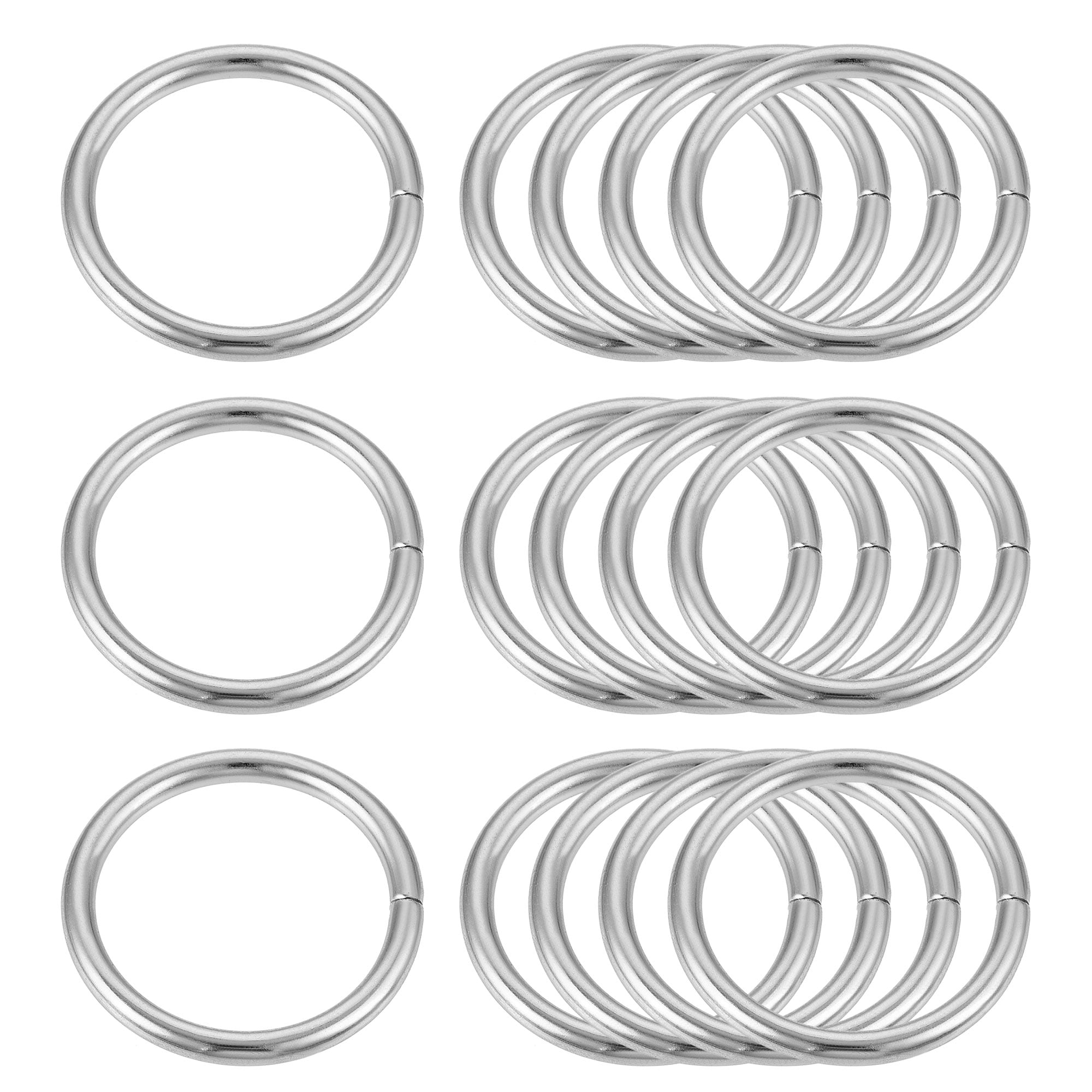 Metal O Rings, 15 Pack 25mm(0.98") ID 3mm Thickness Multi-Purpose Non ...