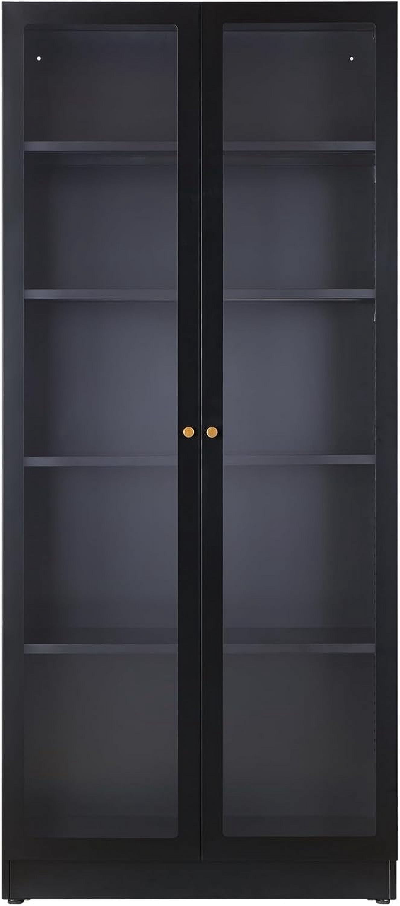 Metal Open Bookcase 3-Tier Bookshelf with Adjustable Shelves Black ...