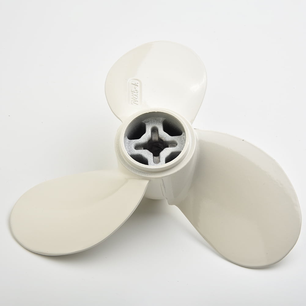 Metal Outboard Propeller With Three Leaves White Aluminum Alloy 7 1/4X5 ...