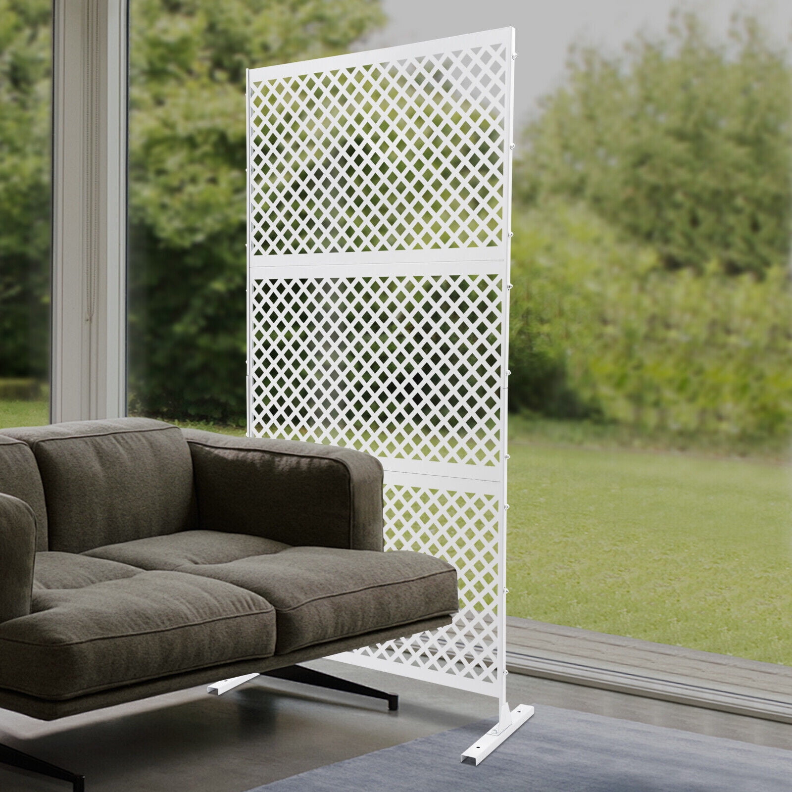 Metal Outdoor Privacy Screen 74" H × 35" W Balcony Privacy Screens ...