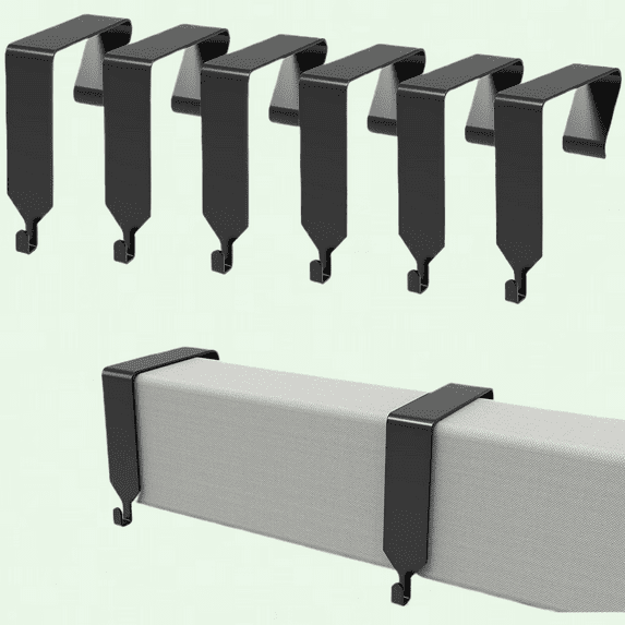 Metal Over Door Hook Panel, 4 Pieces Silver Over The Door Mirror Hooks ...