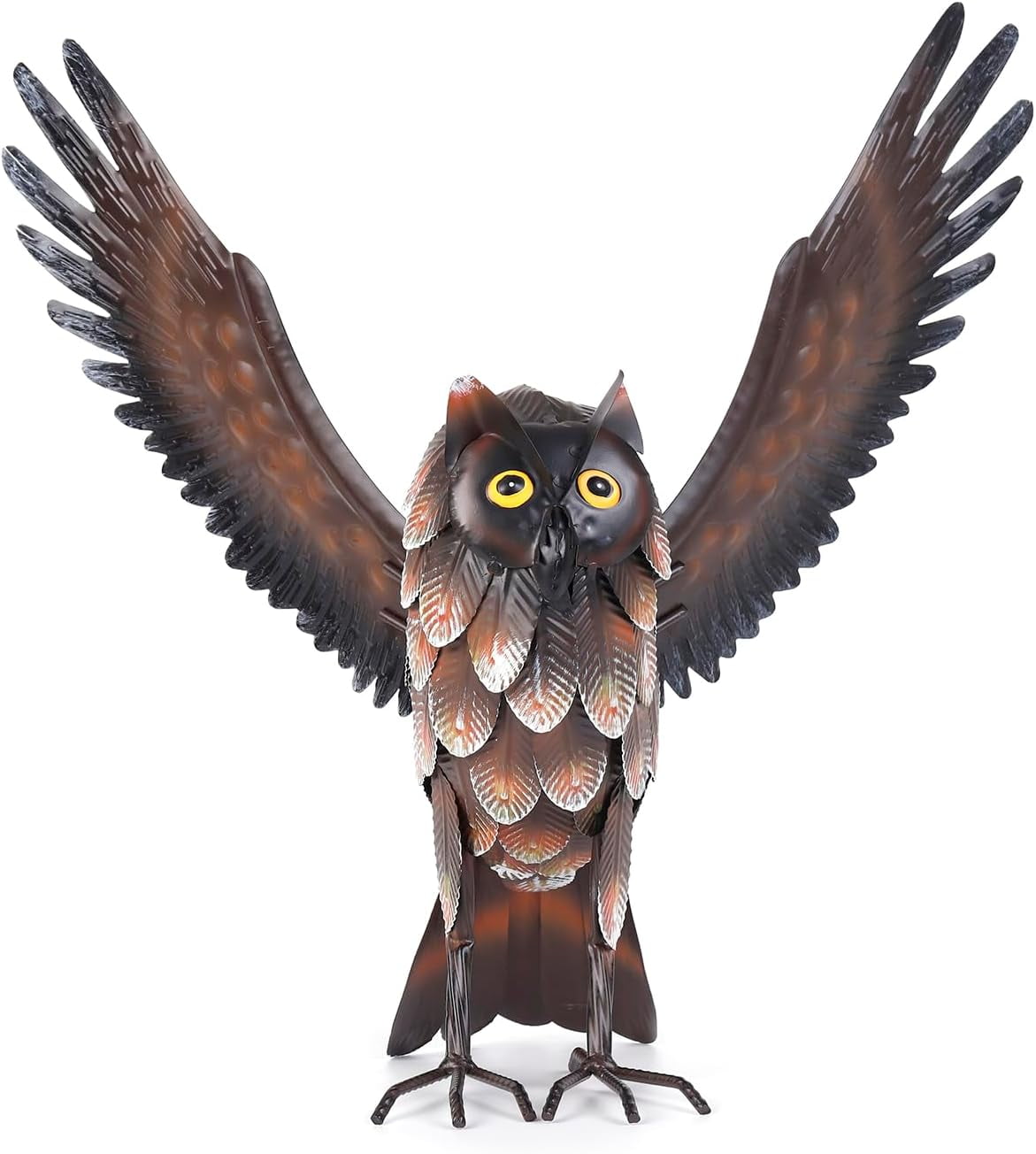 Metal Owl Outdoor Statue,Owl Garden Decor Yard Art for Home,Garden ...