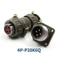 Fancy Blades Metal Aviation Plug Connector, 2-7 Pin, P20K6Q, M20 Panel ...
