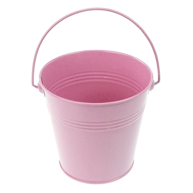 Colorful Tiny Metal Pail Buckets, Mini Little Party Favor, 5-Inch, Pink ...