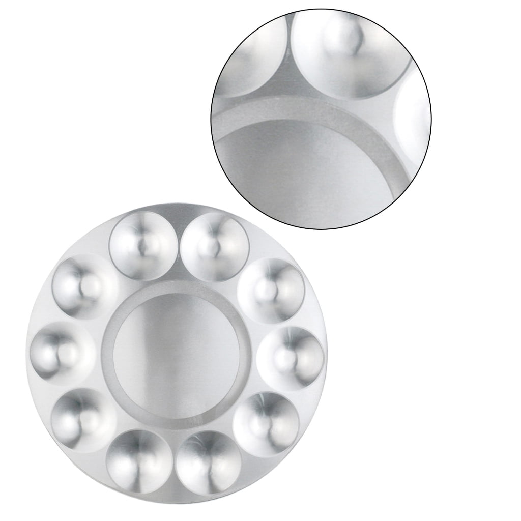 Metal Paint Mixing Palette Round Paint Tray Artist Paint Mixing Palette ...