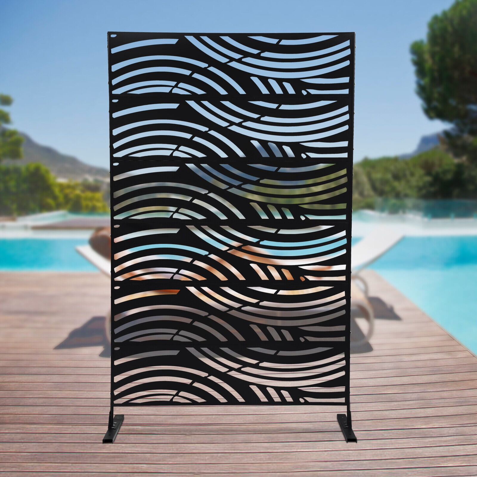 Metal Panel Decorative Screen Outdoor Metal Privacy Screen Garden Arc ...