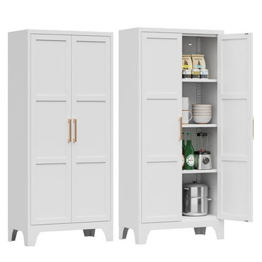MIDODO 71" Tall Kitchen Pantry Storage Cabinet, Freestanding Cupboard ...