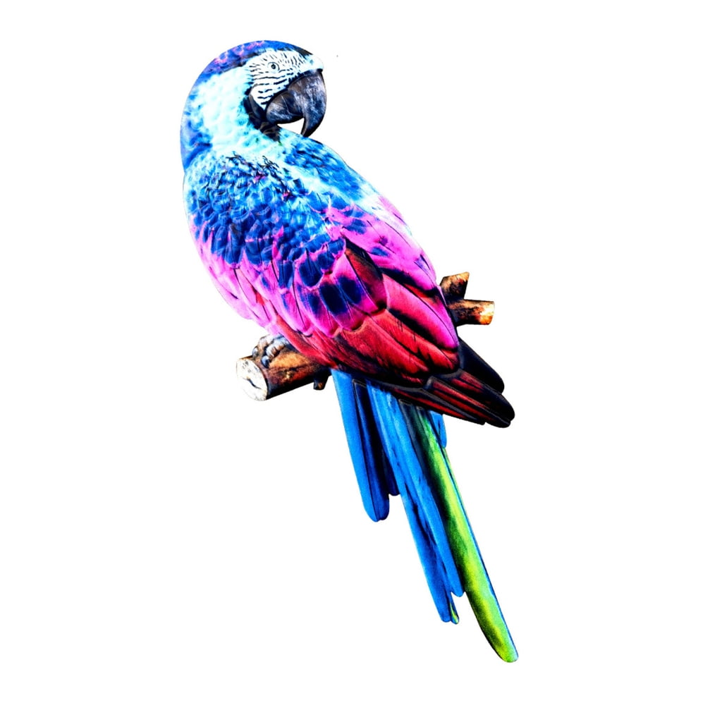 Metal Parrot Wall Art Decor for Patio Fence Garden Home Balcony Wall ...