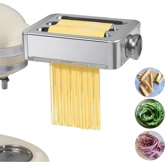 All Metal Pasta Maker Attachment for KitchenAid, 3 In 1 Pasta ...