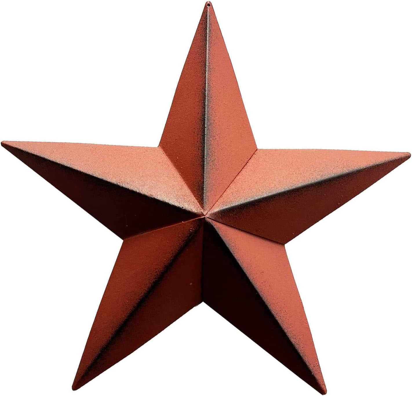 Metal Patrotic Barn Star July of 4th Oudoor Decoration(12"-Burgundy ...