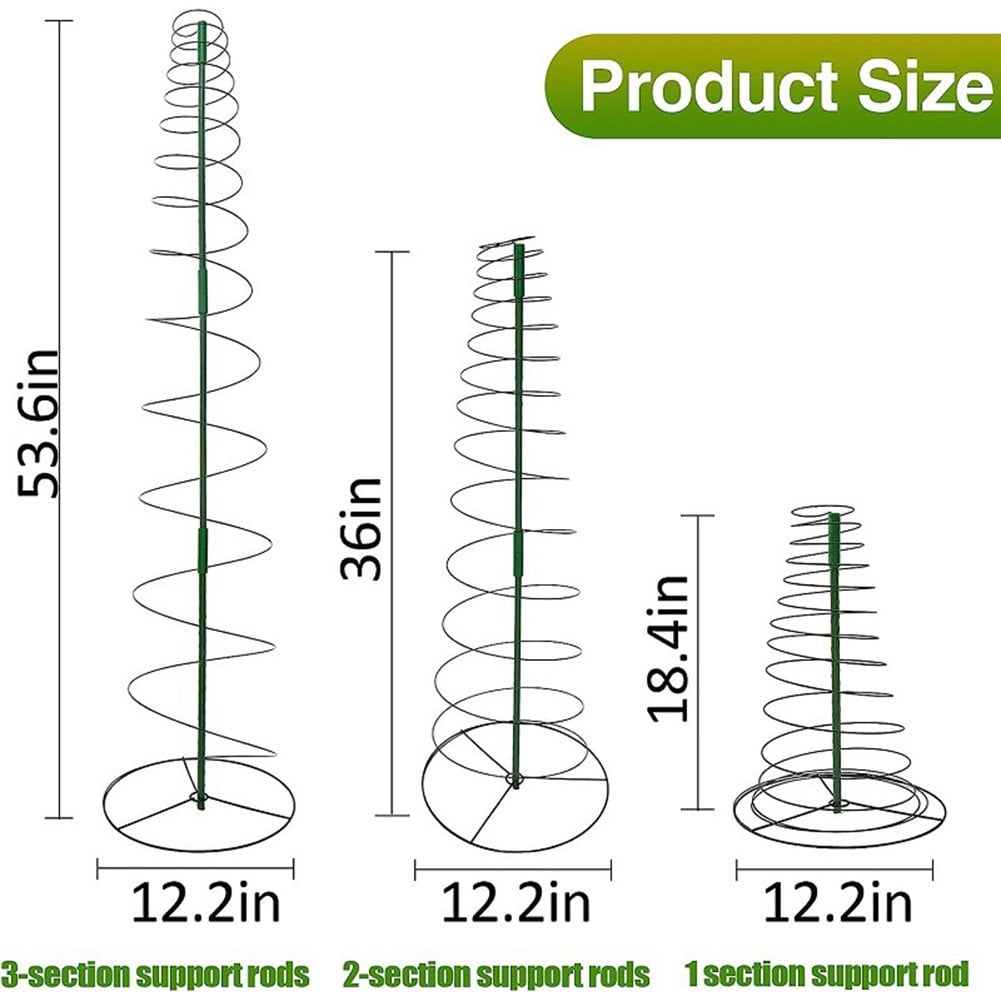 Metal Pea Trellis Green Trellis for Garden, Sugar Snap Tower with Pole ...
