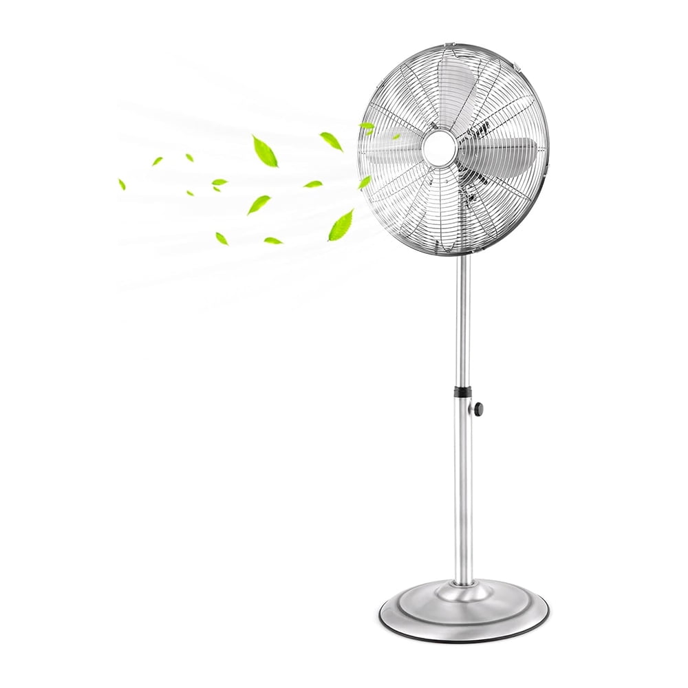 Metal Pedestal Fan, 16-inch Quiet High Velocity 75° Oscillating ...