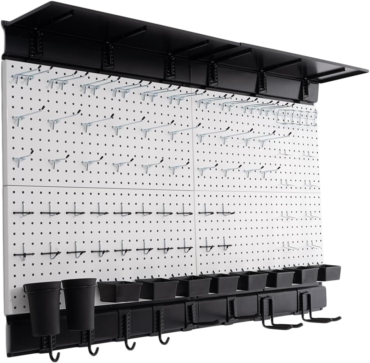 Metal Pegboard Panel 48'' x 24'' with Pegboard Hooks Accessories ...