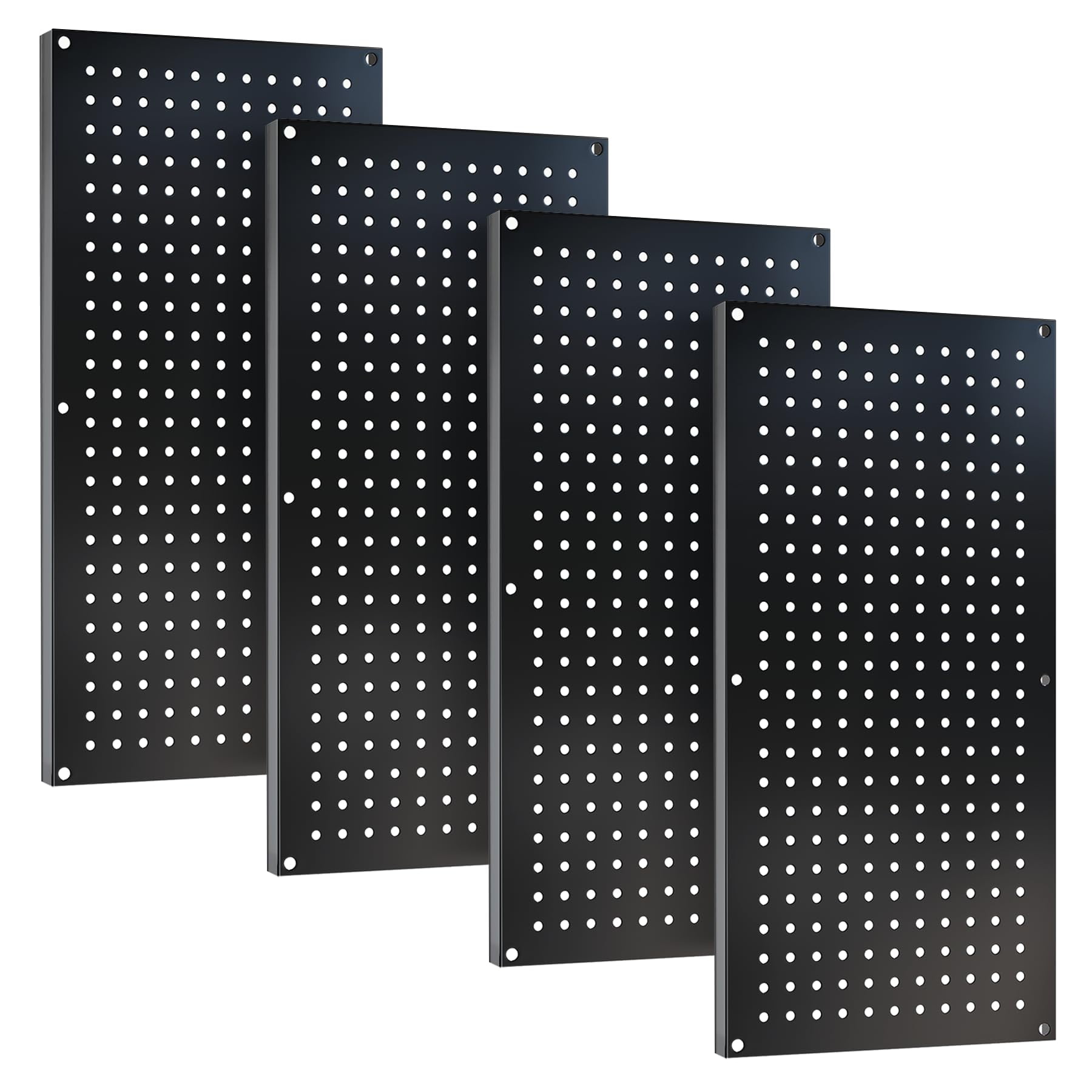 Metal Pegboard Wall Panels 32" x 16", 4 Pcs Heavy Duty Steel Pegboard ...