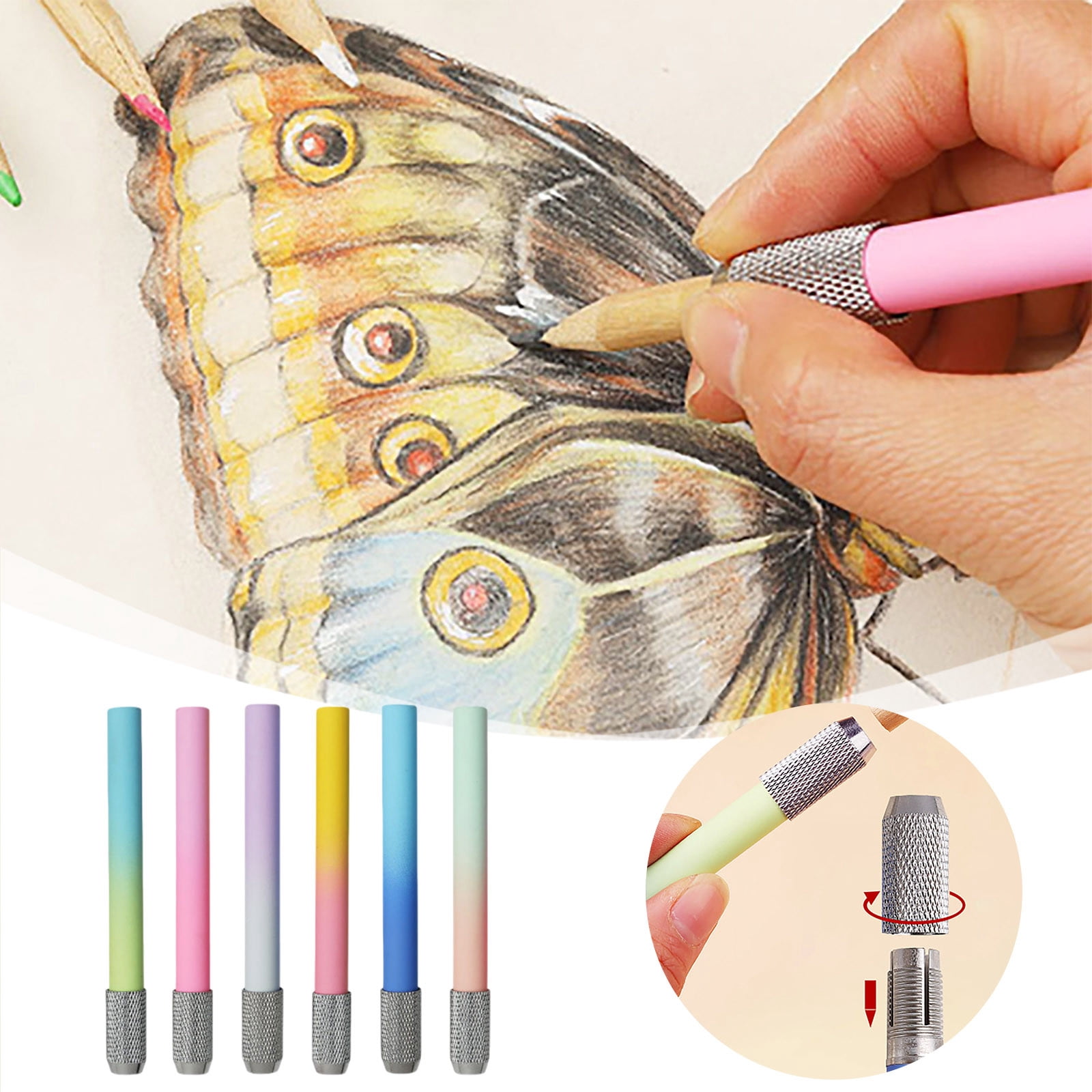 Metal Pencil Extender Set for Artists and Daily Use Efficient Art Tool ...